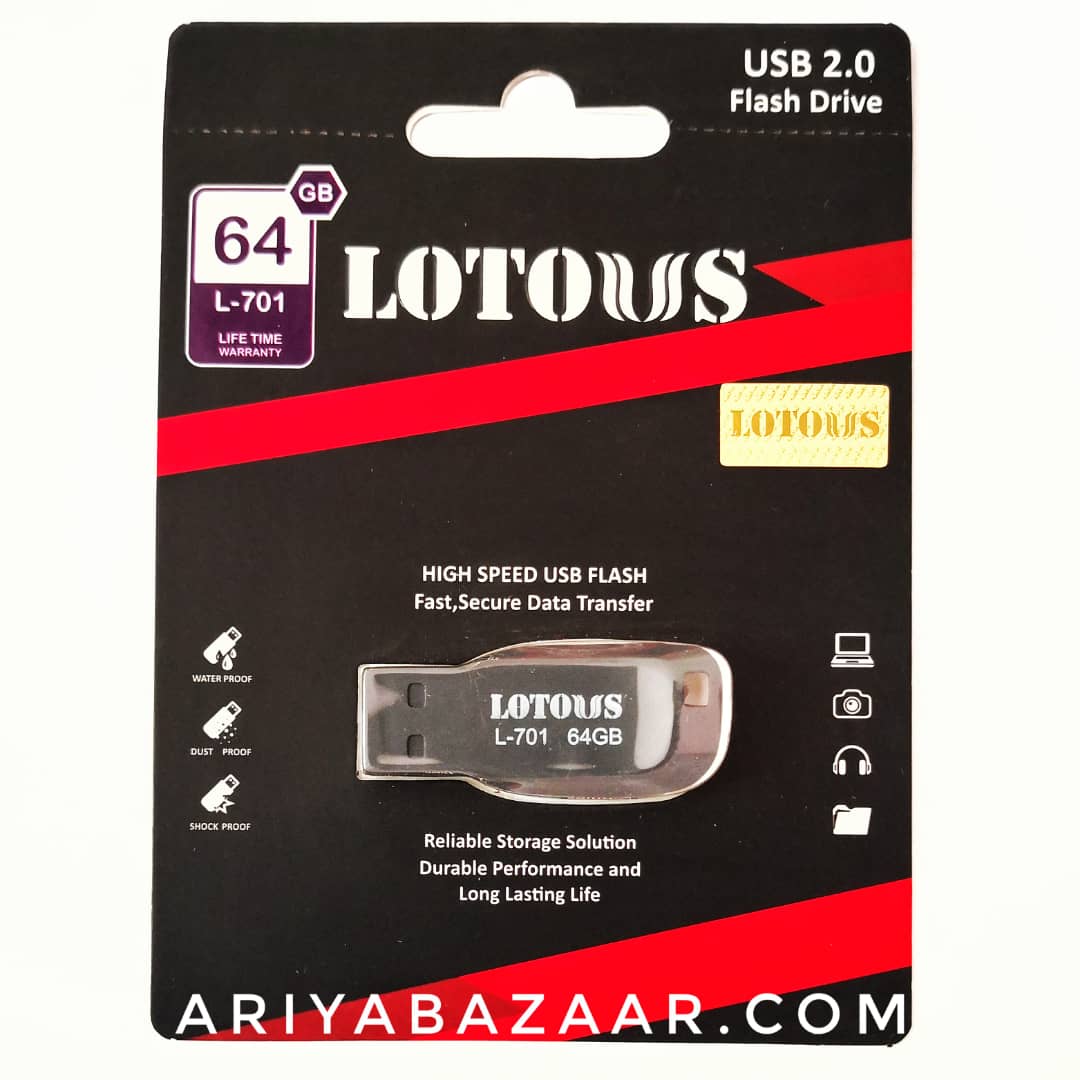فلش مموری لوتوس مدل L701 ظرفیت 64 گیگابایت - فروشگاه آریابازار