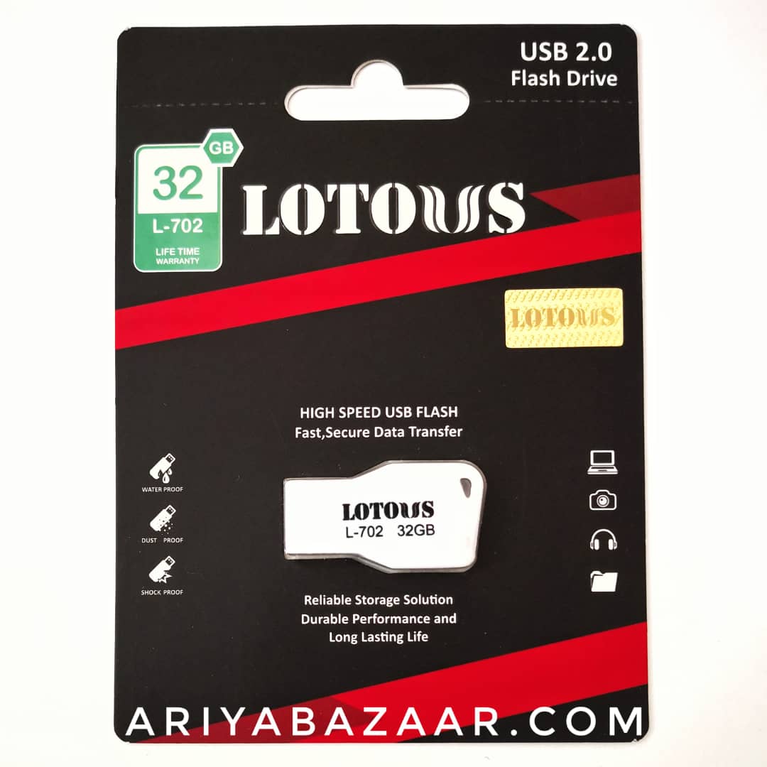 فلش مموری لوتوس مدل L702 ظرفیت 32 گیگابایت - فروشگاه آریابازار