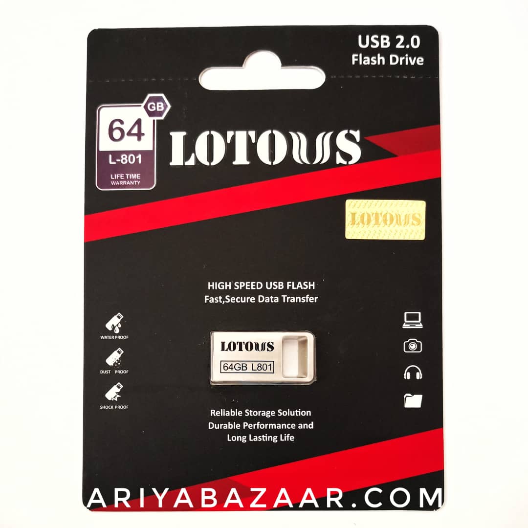 فلش مموری لوتوس مدل L801 ظرفیت 64 گیگابایت - فروشگاه آریابازار