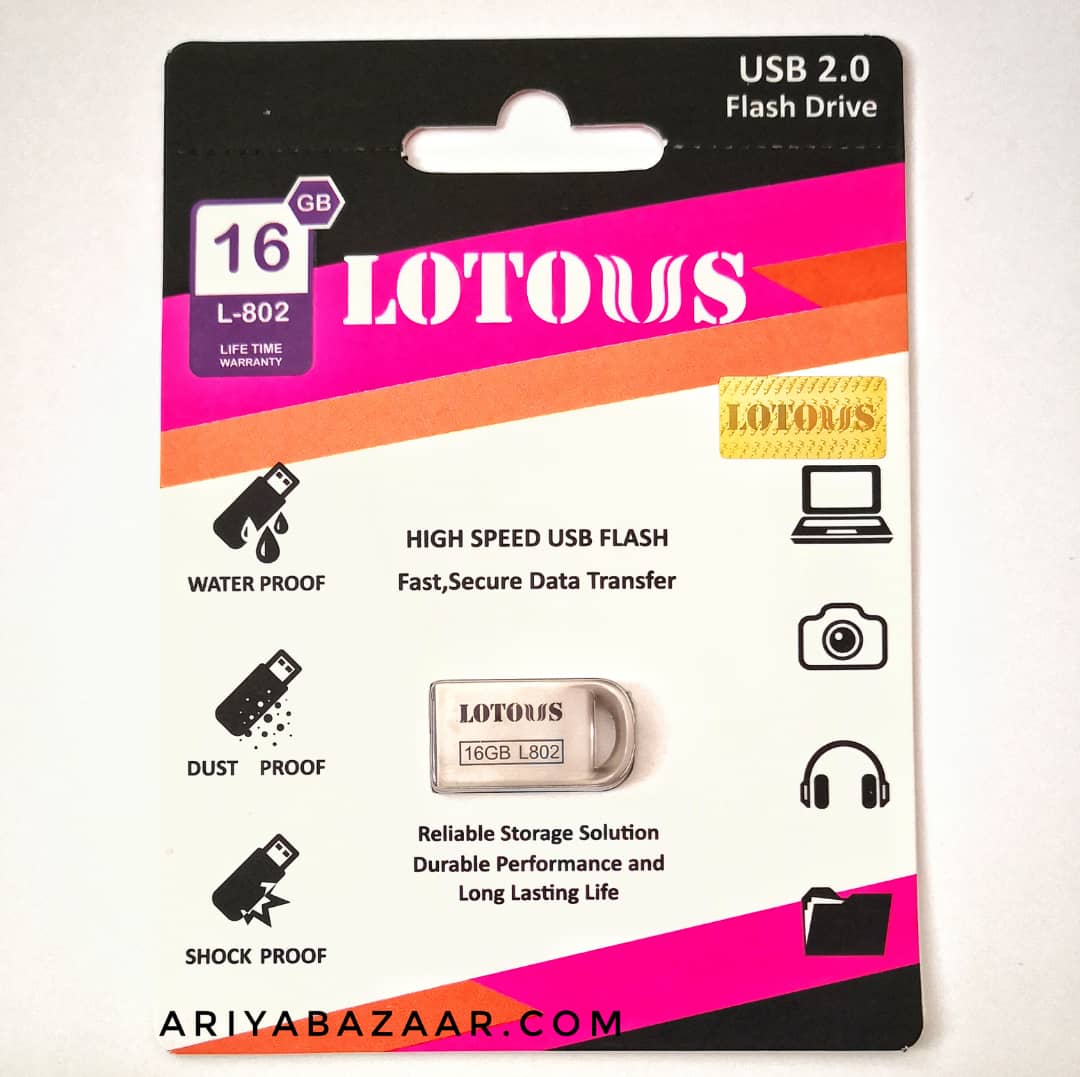 فلش مموری لوتوس مدل L802 ظرفیت 16 گیگابایت - فروشگاه آریابازار