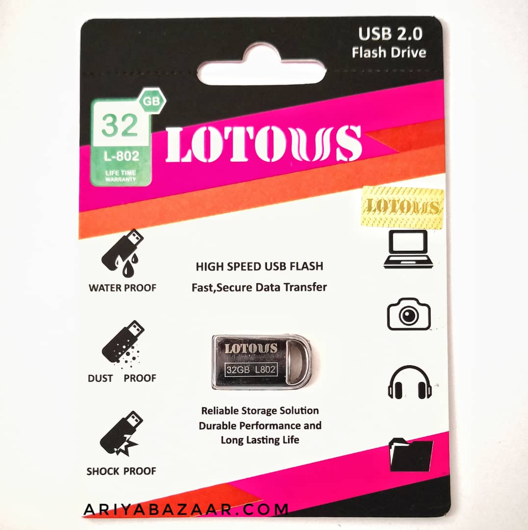 فلش مموری لوتوس مدل L802 ظرفیت 32 گیگابایت - فروشگاه آریابازار