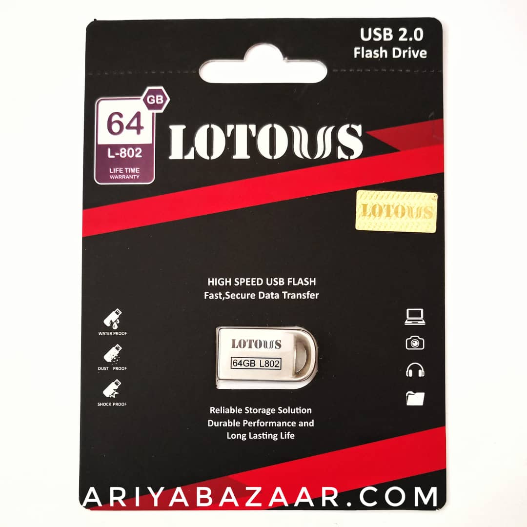 فلش مموری لوتوس مدل L802 ظرفیت 64 گیگابایت - فروشگاه آریابازار